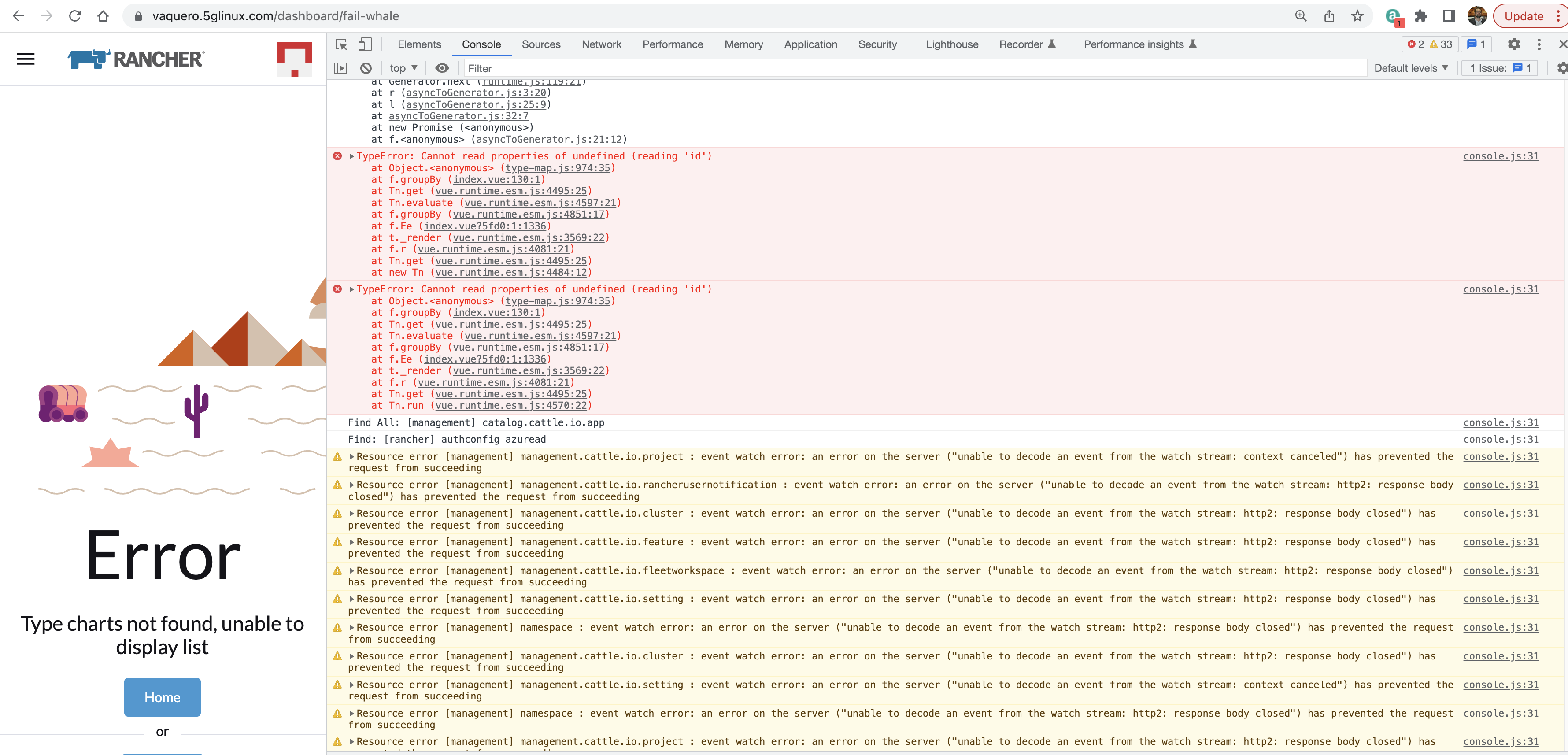 fail-whale while opening Apps/Charts · Issue #8714 · rancher/dashboard · GitHub