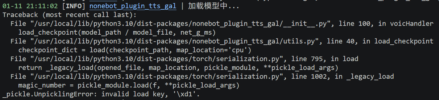 _pickle.UnpicklingError: invalid load key, '\xd1'. · Issue #28 · dpm12345/nonebot_plugin_tts_gal ...