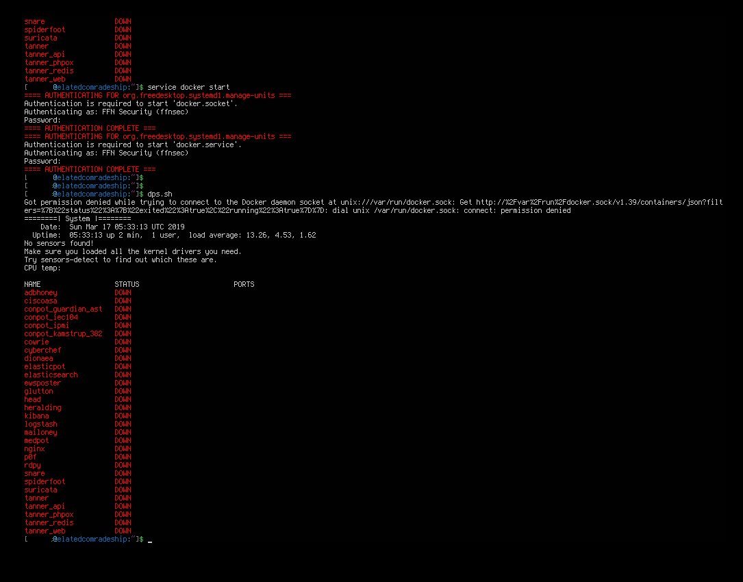 DPS All Down / Docker Permission Denied after Update / Honeypot Alive? · Issue #319 · telekom ...