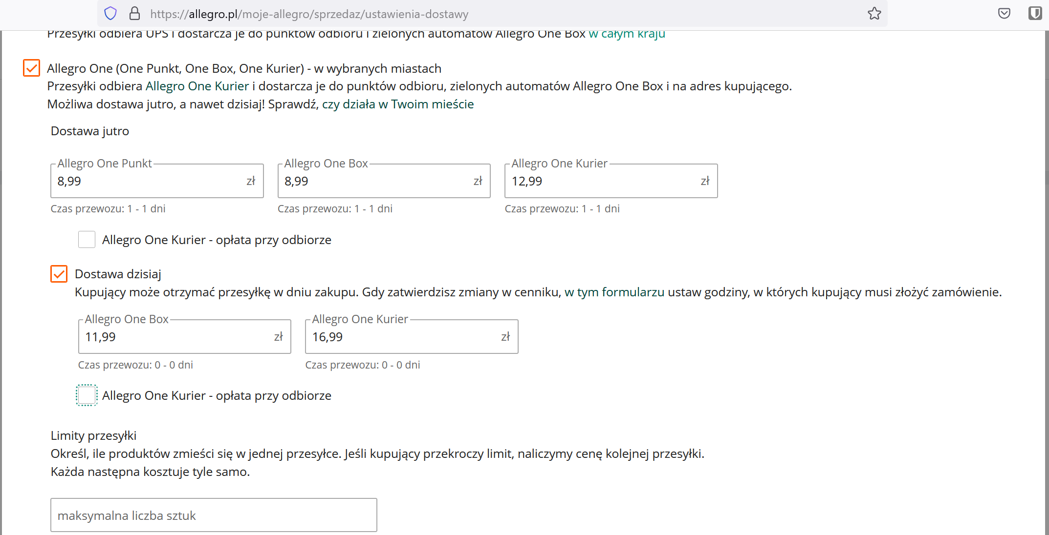 Gdzie znajdę informację o wymaganych brakujących metodach dostaw? · Issue #7299 · allegro ...