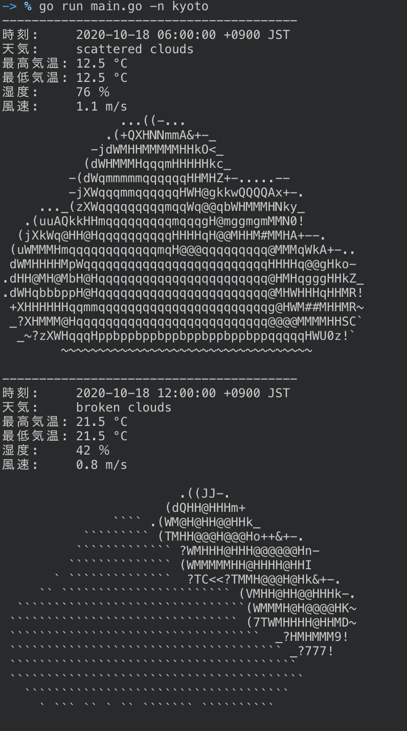 GitHub - mmmommm/tenki: CLI tool returns the weather forecast for a perticular prefecture.