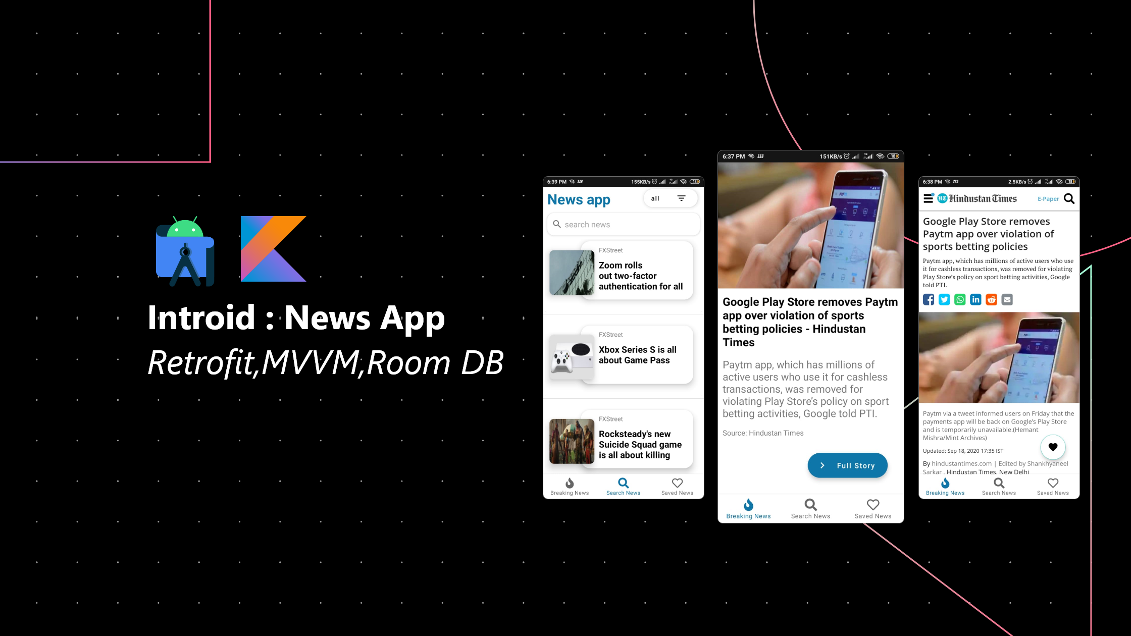 GitHub - introidx/News-App: App build using Retrofit, Room DB , and MVVM which uses api from www ...
