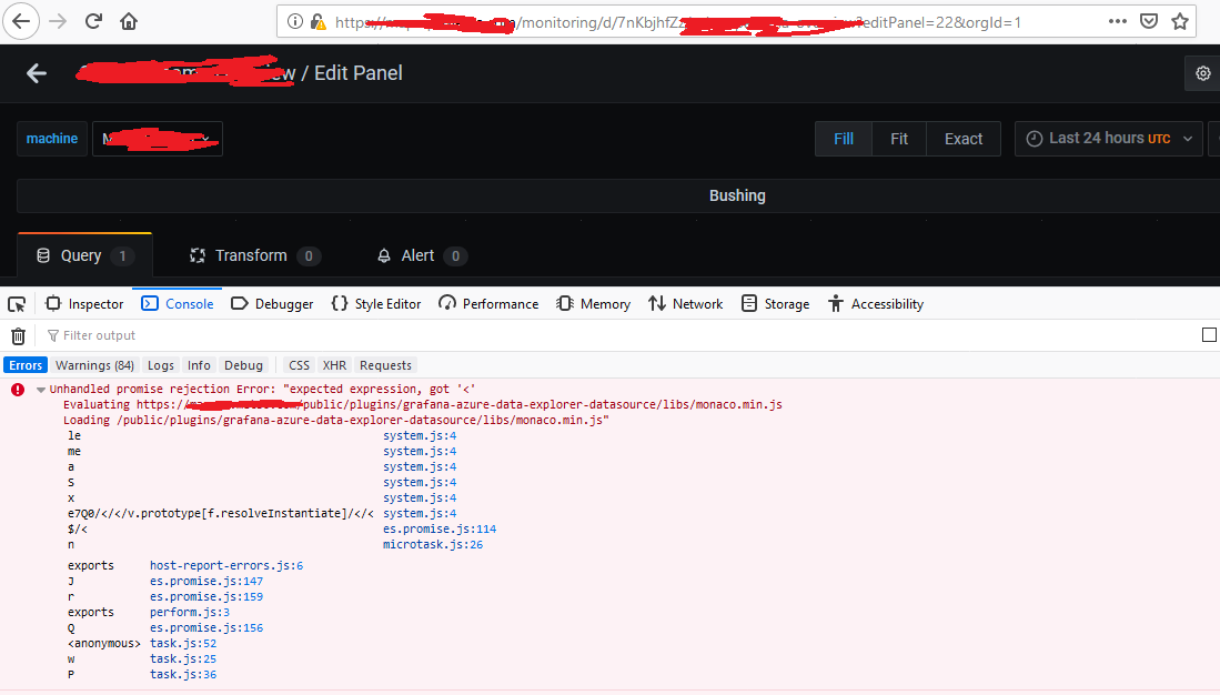 Kql Editor Issue Monaco Min Js Failed To Load From Subpath · Issue 203 · Grafana Azure Data