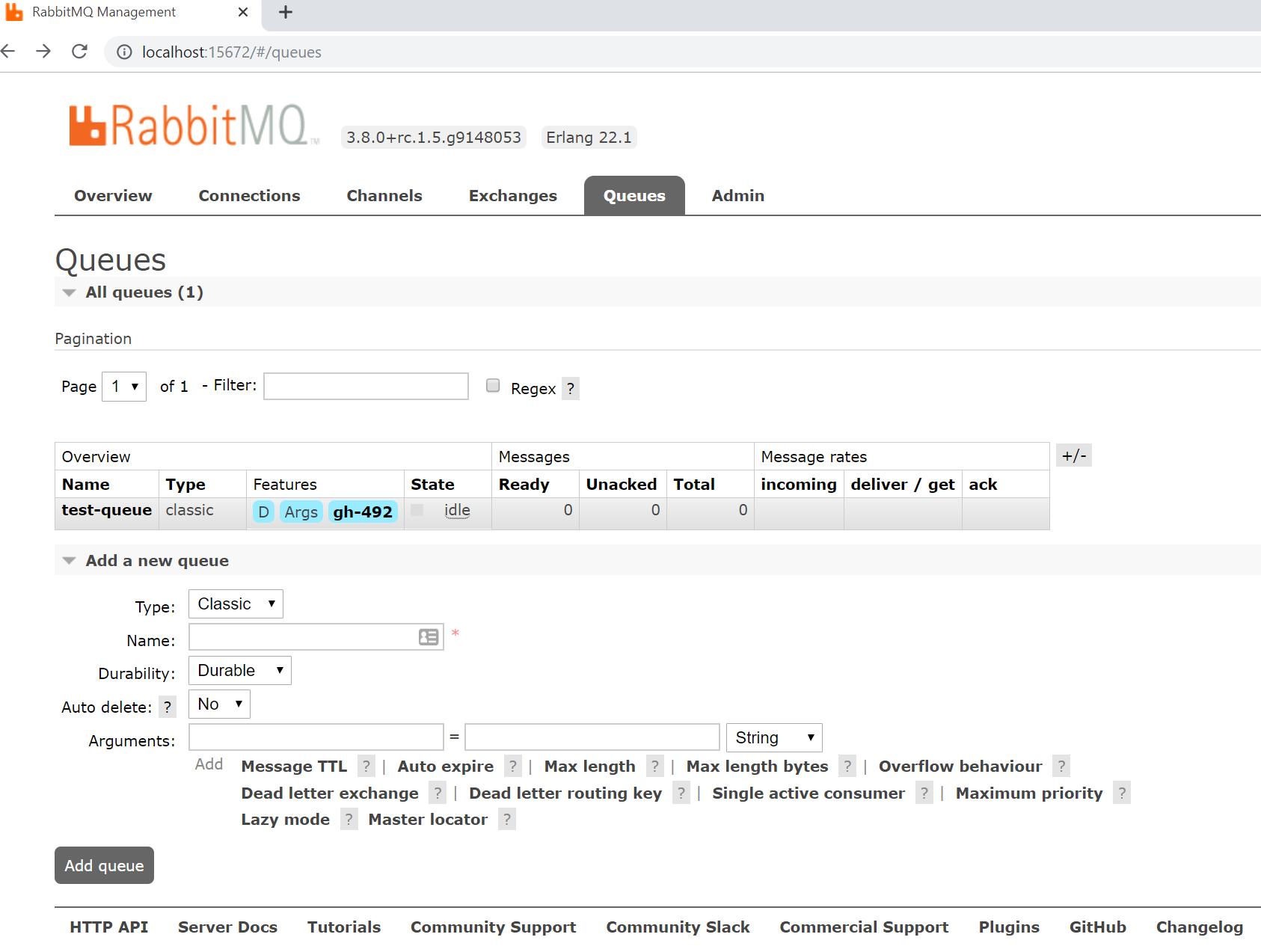 Queue rows do not display optional arguments set via a policy the same way as via x-args · Issue ...