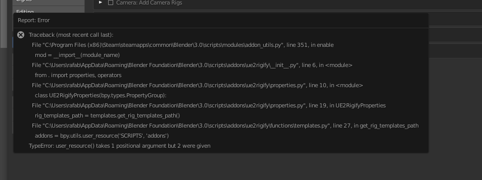 UE to Rigify - Can't install on Blender 3.0 · Issue #357 · EpicGamesExt/BlenderTools · GitHub