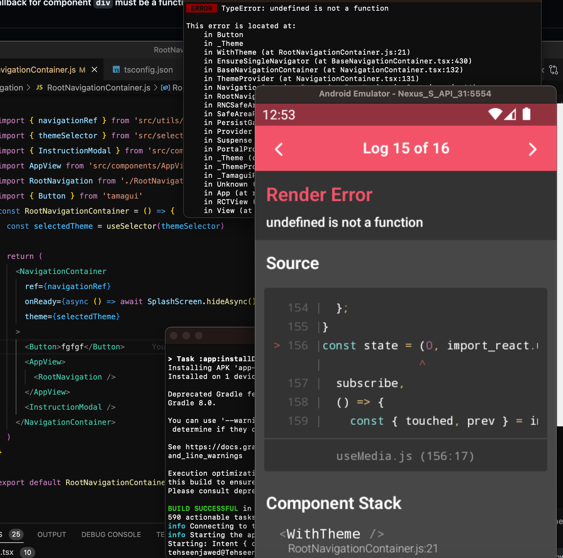 [Issue] Invariant Violation: View config getter callback for component `div` must be a function ...