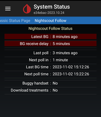 xDrip as Nightscout follower may receive readings with an extra 5-minute delay ...