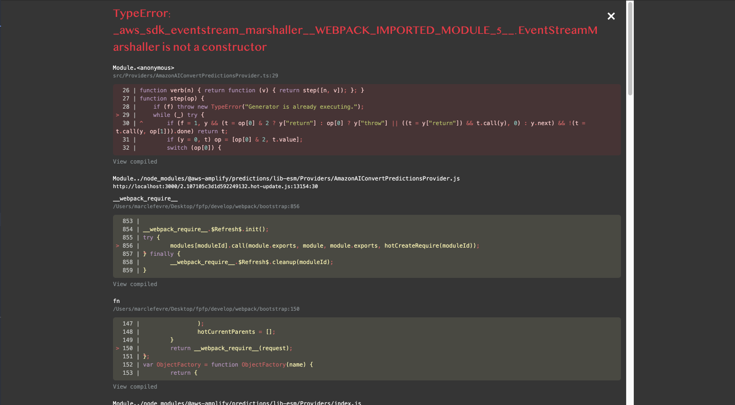 Local React App Not Synching To Cloud · Issue 7642 · Aws Amplifyamplify Js · Github
