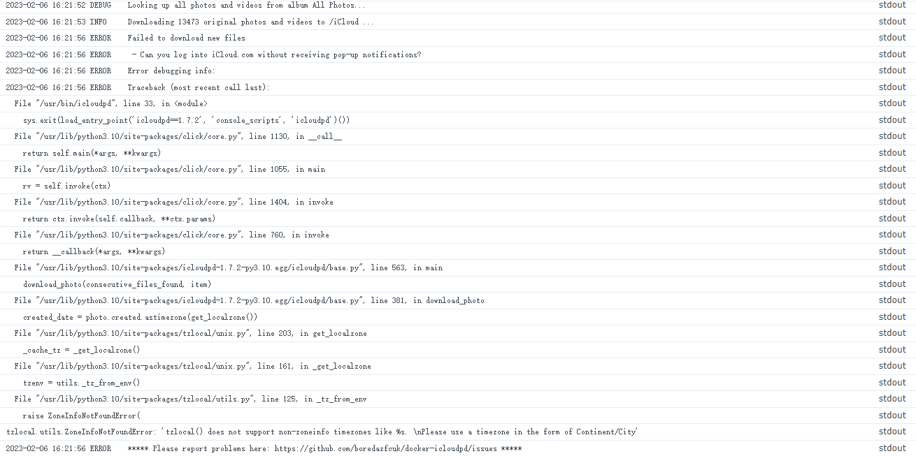 Failed to download new files · Issue #278 · boredazfcuk/docker-icloudpd · GitHub