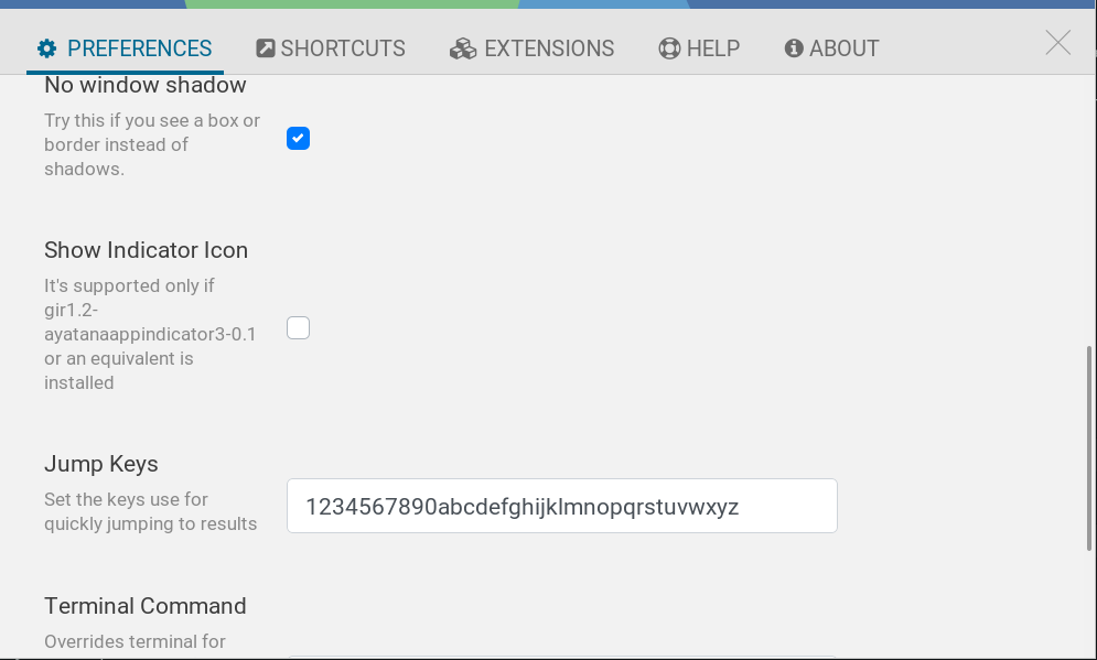 allow customized or alternative jump (shortcut) keys instead of Alt+ ...