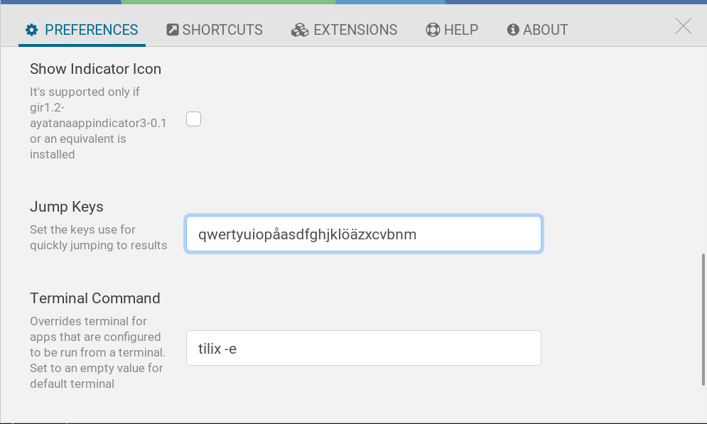 allow customized or alternative jump (shortcut) keys instead of Alt+ ...