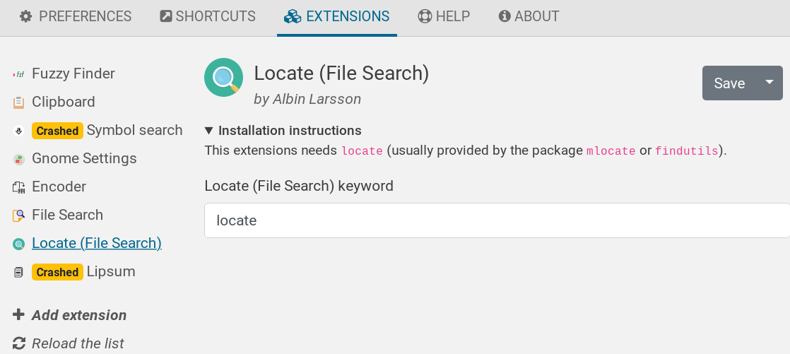Add help/instructions text in the manifest (show message in Extension Preferences after ...