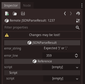 JSON parsing errors aren't caught in the debugger as JSON errors · Issue #33169 · godotengine ...