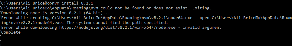 Error trying installing any node version · Issue #307 · coreybutler/nvm ...