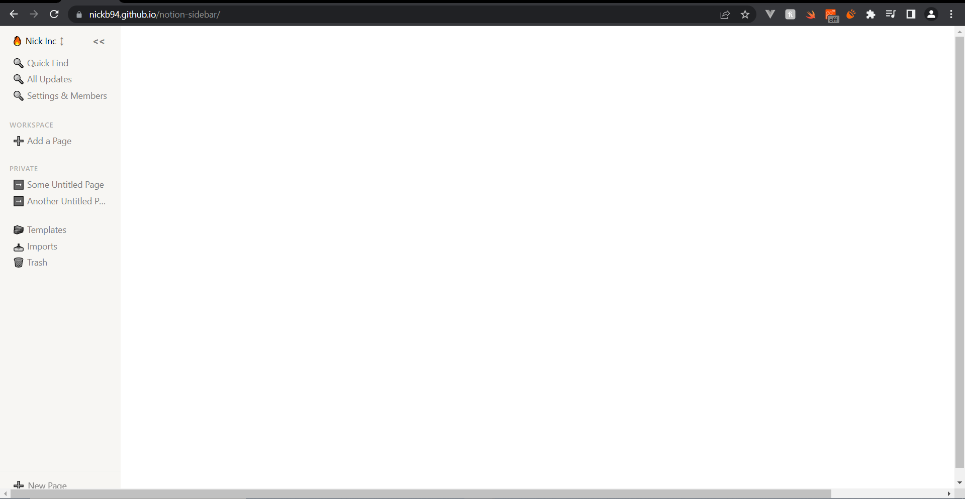 GitHub - nickb94/notion-sidebar: A vanilla Javascript construction of locking smooth sidebar ...