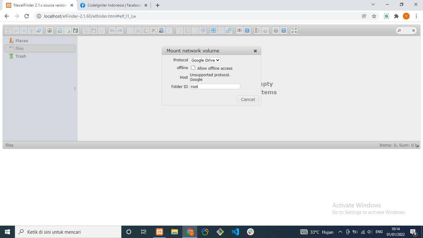 Elfinder Integrate Google Drive, unsuported protocol · Issue #3442 · Studio-42/elFinder · GitHub