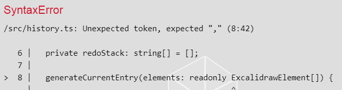 TS readonly breaks CodeSandbox · Issue #303 · excalidraw/excalidraw · GitHub