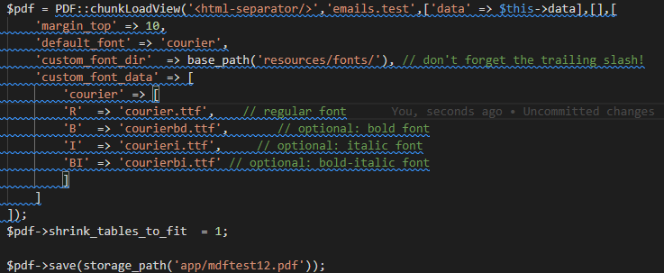 custom font not picked up · Issue #77 · mccarlosen/laravel-mpdf · GitHub