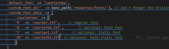 Custom Font Not Picked Up · Issue 77 · Mccarlosenlaravel Mpdf · Github