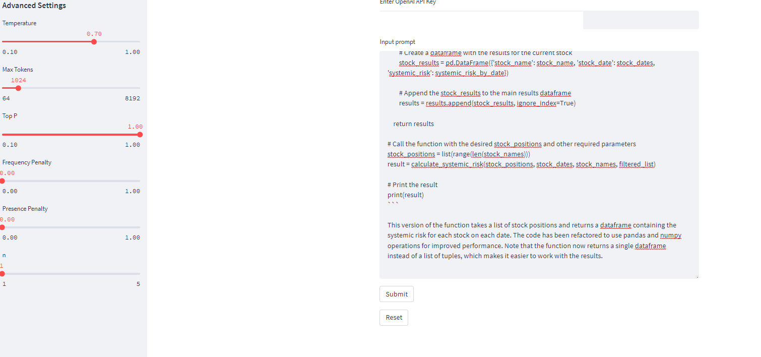 Streamlit ChatGPT4 davinci and 3.5 Turbo · GitHub