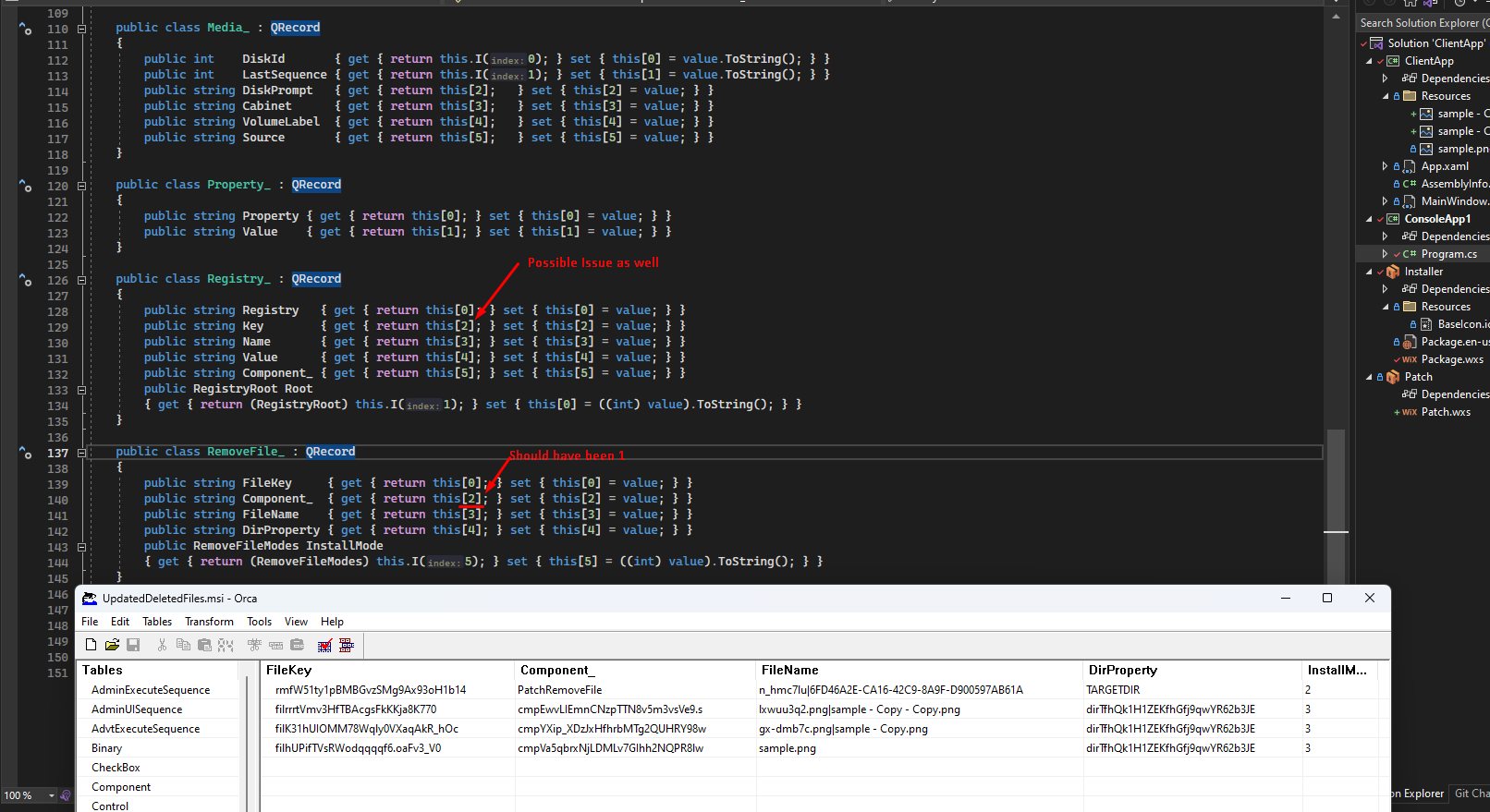 WixToolset.Dtf.WindowsInstaller.Linq wrong index in RemoveFile_ · Issue #7310 · wixtoolset ...