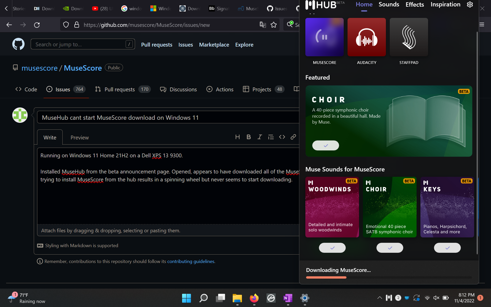 MuseHub cant start MuseScore download on Windows 11 · Issue #14316 · musescore/MuseScore · GitHub