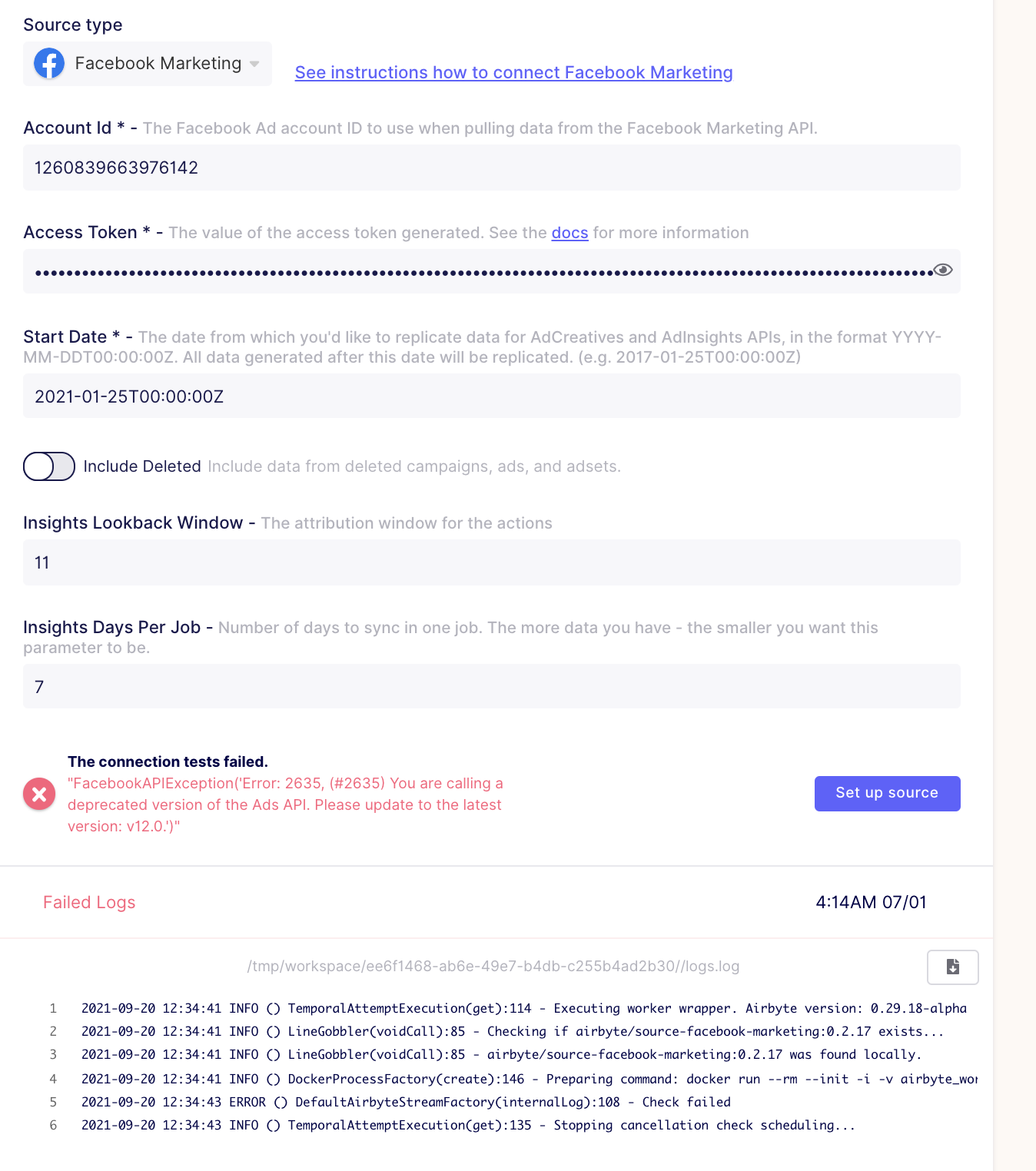 Source Facebook Marketing: upgrade to v12 · Issue #6337 · airbytehq ...