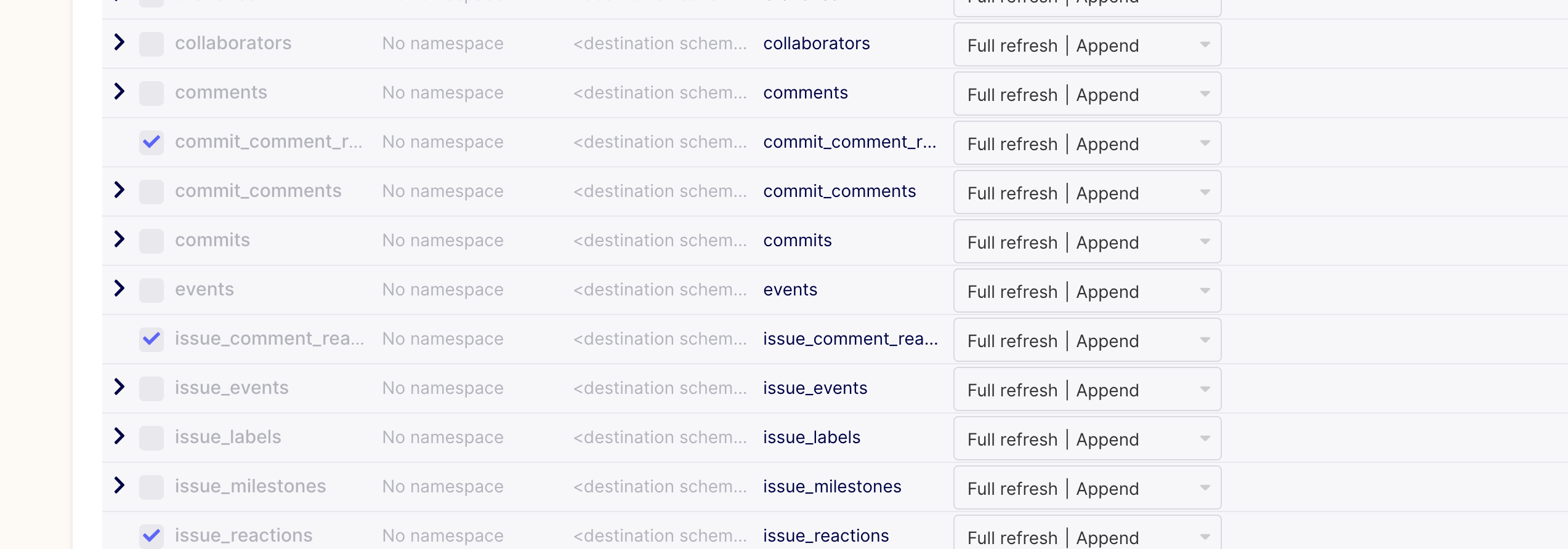 Source Github: KeyError: "'json_schema'.'properties' are not defined for stream `commit_comment ...