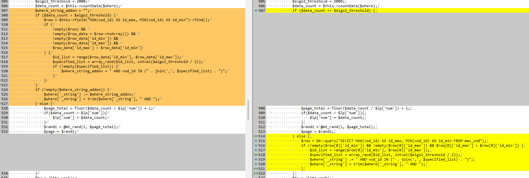 为什么这段代码和releases中的v2023.1000.3051压缩包内容不一致？ · Issue #1019 · magicblack/maccms10 · GitHub