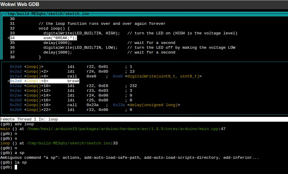 Interactive Debugger (Breakpoints, Stepping, Watches) · Issue #205 · wokwi/wokwi-features · GitHub