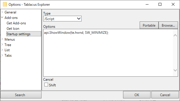 [Feature request] Minimized launch & launch on startup · Issue #441 · tablacus/TablacusExplorer ...