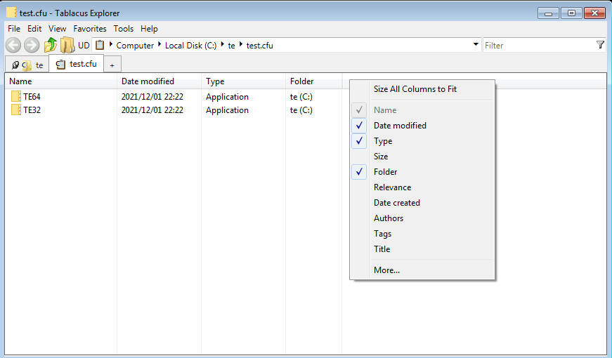 Context menu problems of result lists · Issue #548 · tablacus/TablacusExplorer · GitHub