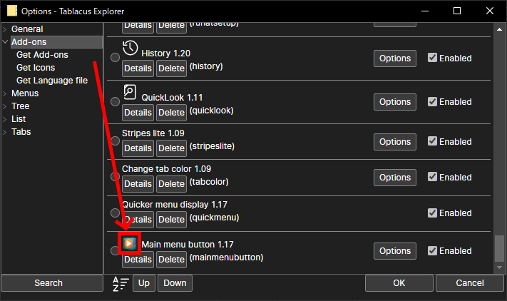 Add-on list icons · Issue #578 · tablacus/TablacusExplorer · GitHub