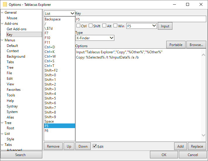 Feature request: F5 key for copy files · Issue #249 · tablacus/TablacusExplorer · GitHub