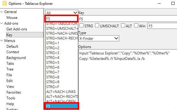 Feature request: F5 key for copy files · Issue #249 · tablacus/TablacusExplorer · GitHub