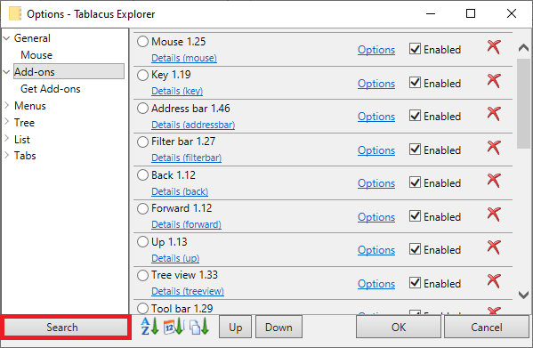 Installed Add-ons · Issue #281 · tablacus/TablacusExplorer · GitHub