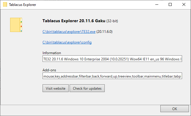 TE Script Error and 64 bit TE Crashes · Issue #341 · tablacus/TablacusExplorer · GitHub