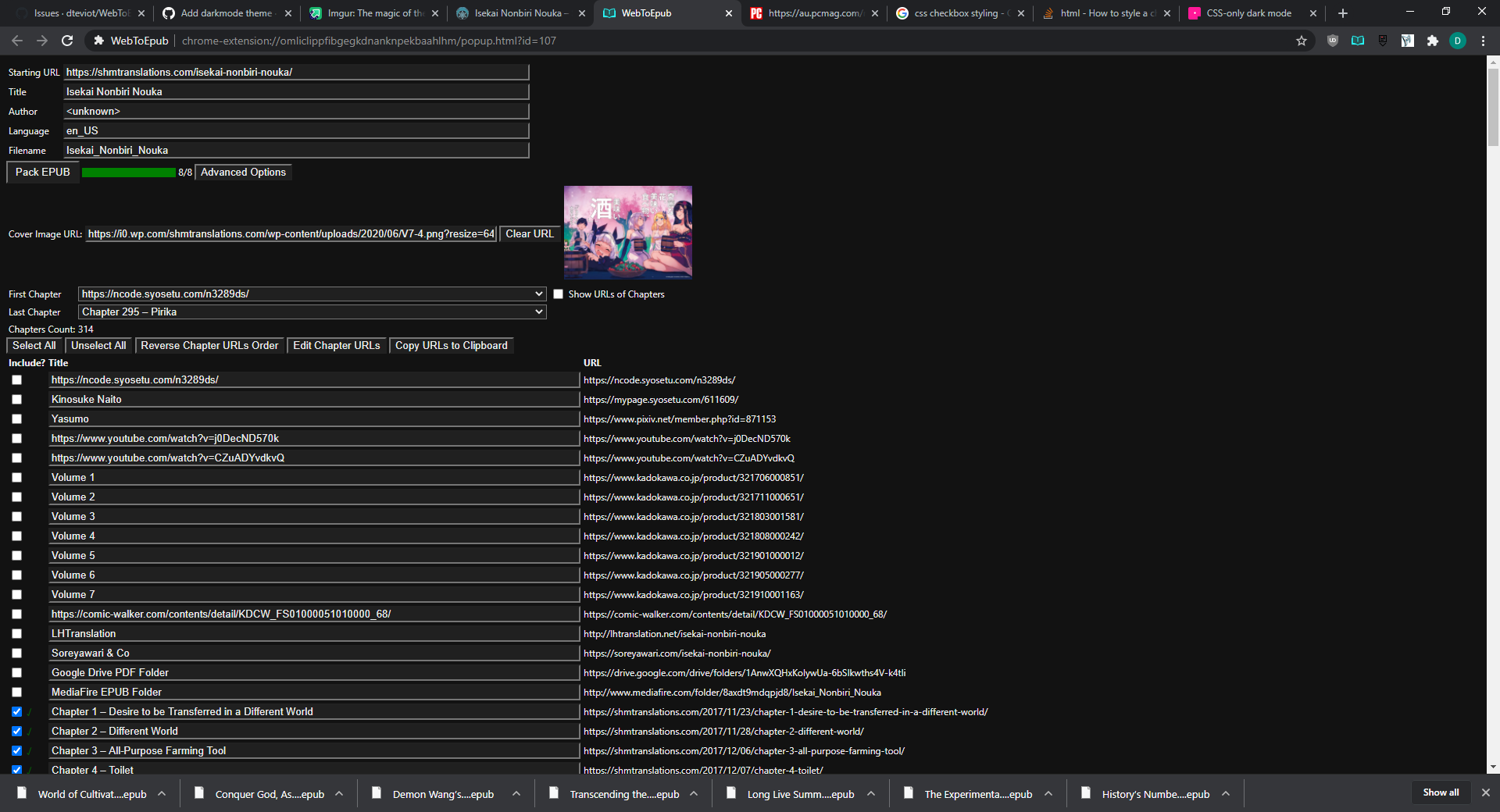 Add darkmode theme · Issue #348 · dteviot/WebToEpub · GitHub