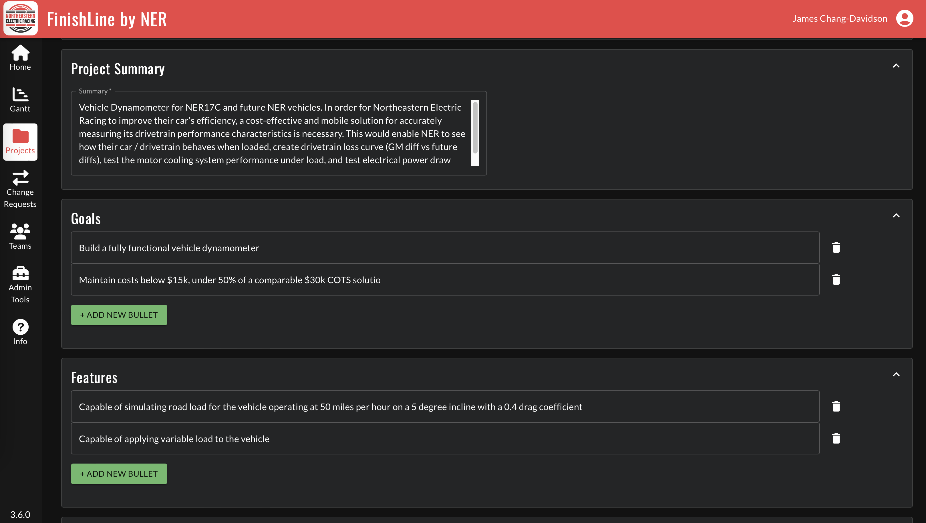 Projects - Improve Layout of Form Fields · Issue #899 · Northeastern-Electric-Racing/FinishLine ...