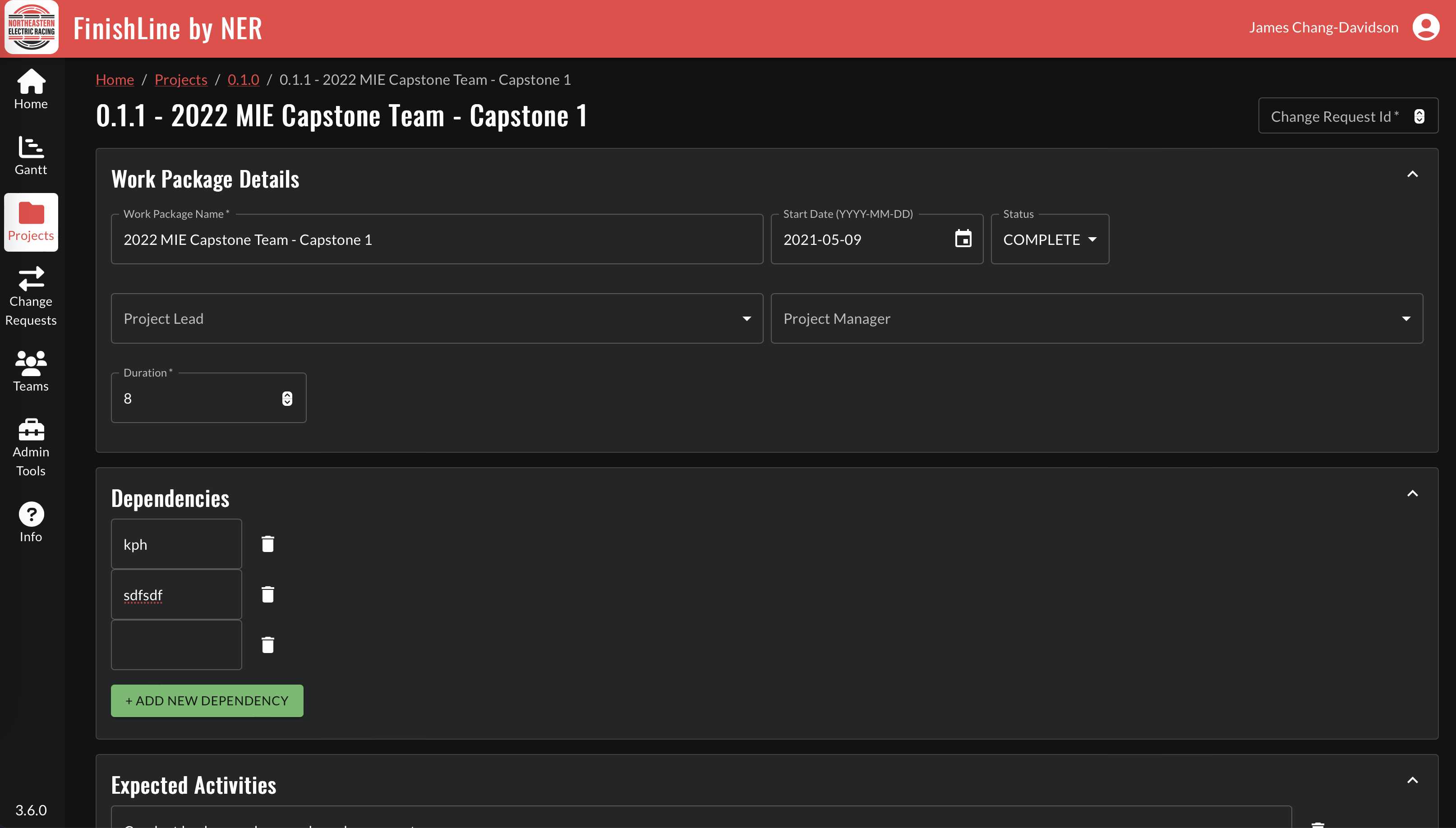 Projects - Improve Layout of Form Fields · Issue #899 · Northeastern-Electric-Racing/FinishLine ...