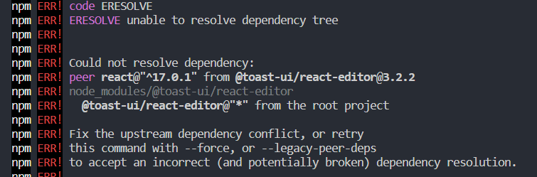 Isn't compatible to React 18 · Issue #2798 · nhn/tui.editor · GitHub