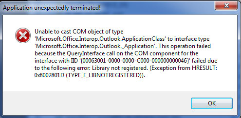 Unable to cast COM object [0x8002801D] · Issue #368 · phw198 ...