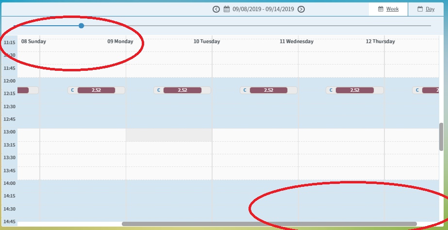 Table days headers does not update when scrolling horizontally on weekly display · Issue #1087 ...