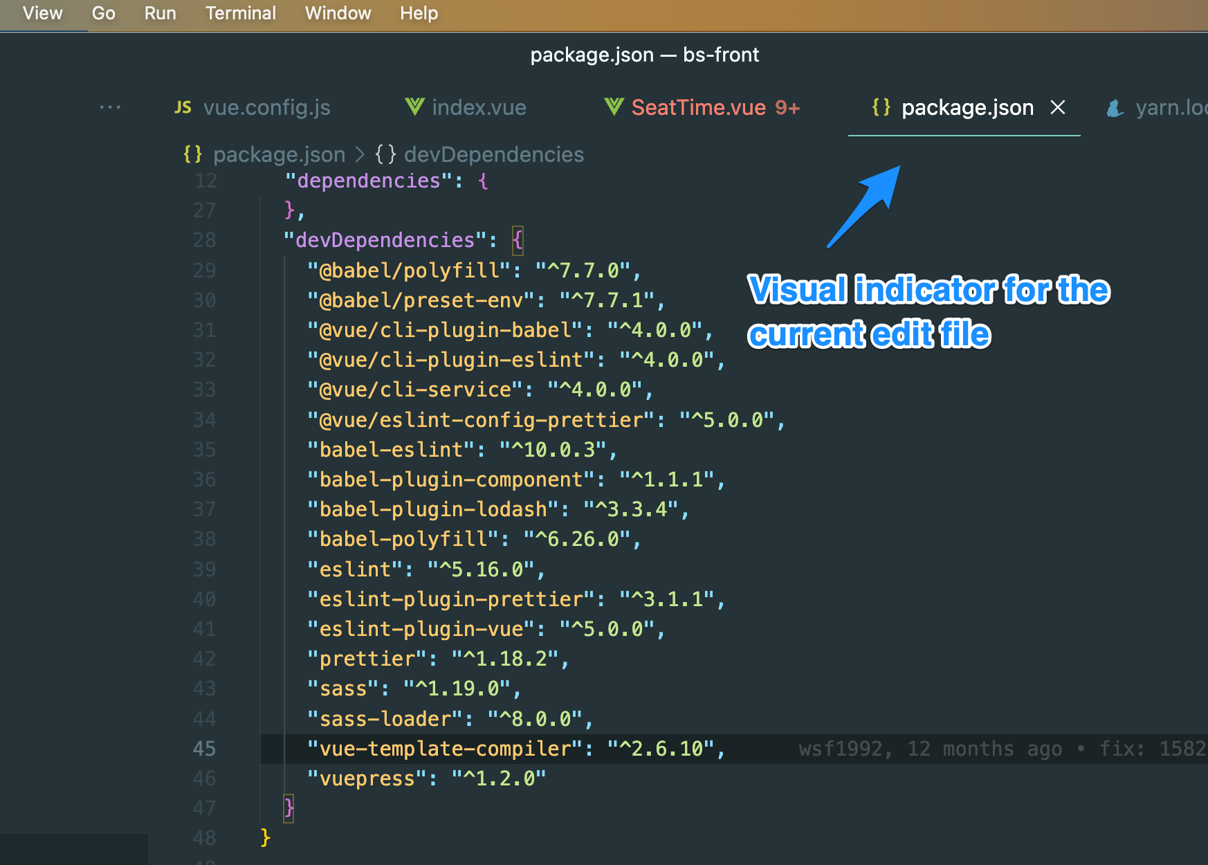 Some ui indicator to better show the current edit file · Issue #163817 · microsoft/vscode · GitHub