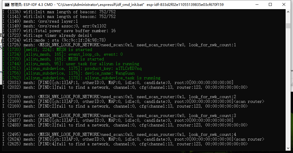 使用esp Mdf的mesh With Aliyun示例时,修改设备的三元组不成功 · Issue 241 · Espressifesp Mdf · Github