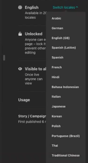 Cant Scroll Down To Bottom Items In The `switch Locales` Dropdown Since The Menu Overflows Off 