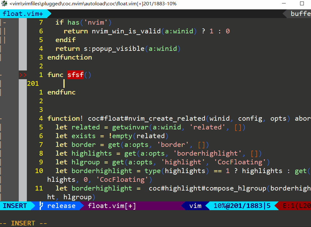 vim is blocked while editing large .vim file in an uncompleted func body · Issue #47 · iamcco ...