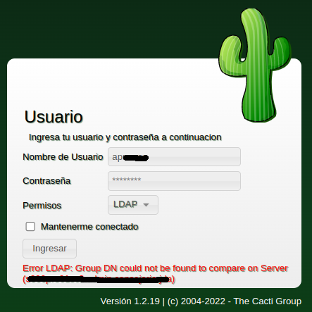 AD configuration problems, Cacti 1.2.19 · Issue #4924 · Cacti/cacti · GitHub