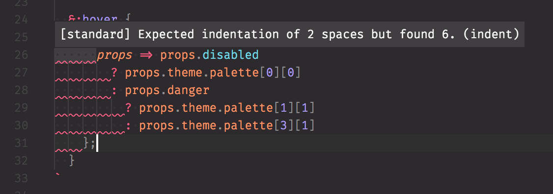 indentation issue in template literals after upgrading to 11.0.0-beta.0