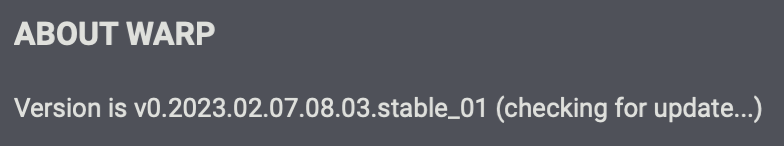 Stuck in "checking for update..." · Issue #2649 · warpdotdev/Warp · GitHub